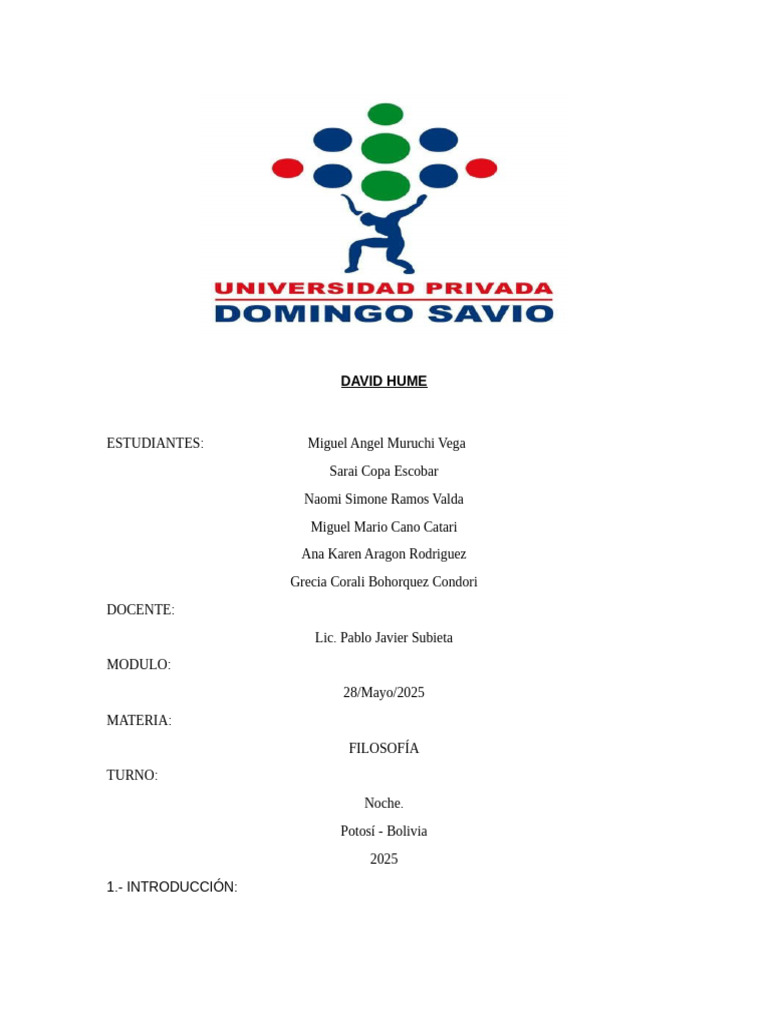 Filosofia 7 | PDF | David Hume | Empirismo
