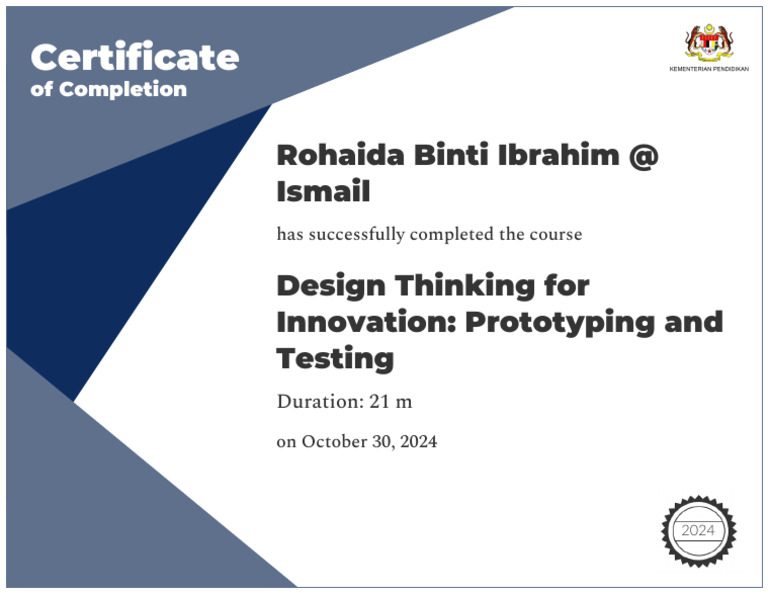 Design Thinking For Innovation - Prototyping and Testing | PDF