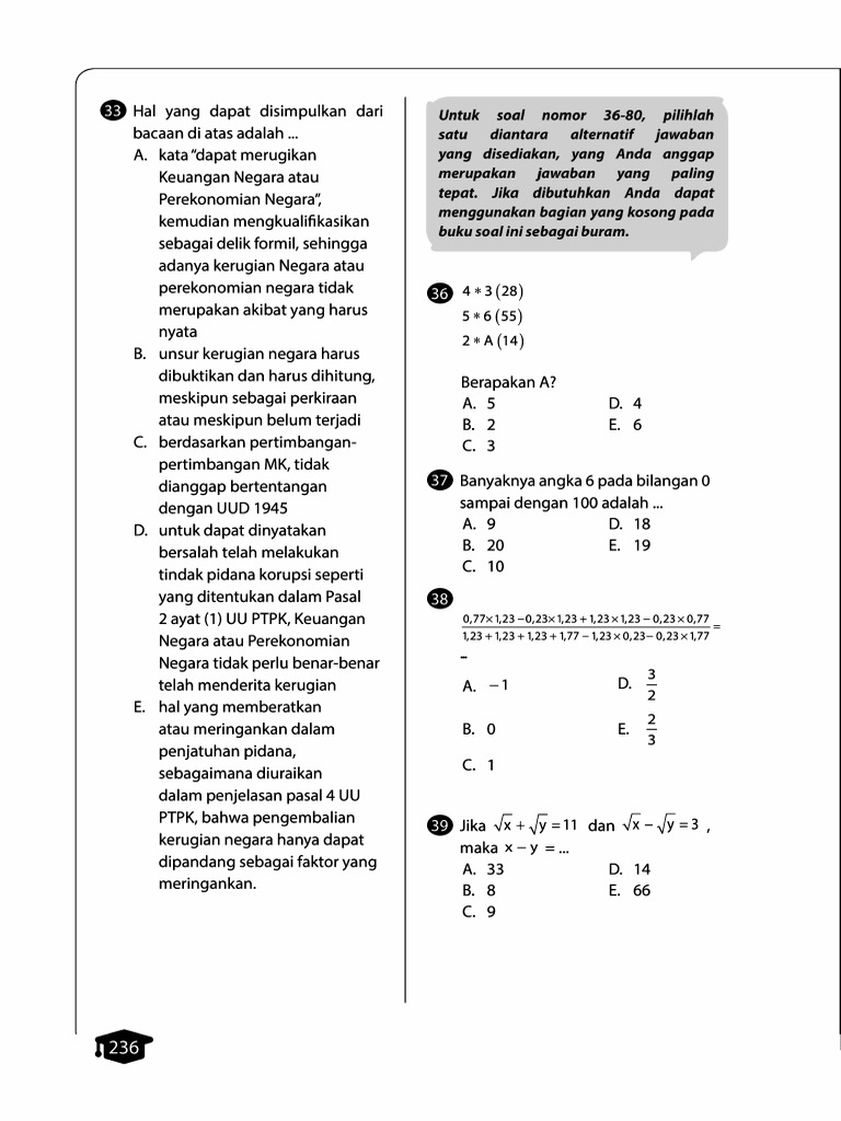 Soal Tiu Batch II Kunci | PDF
