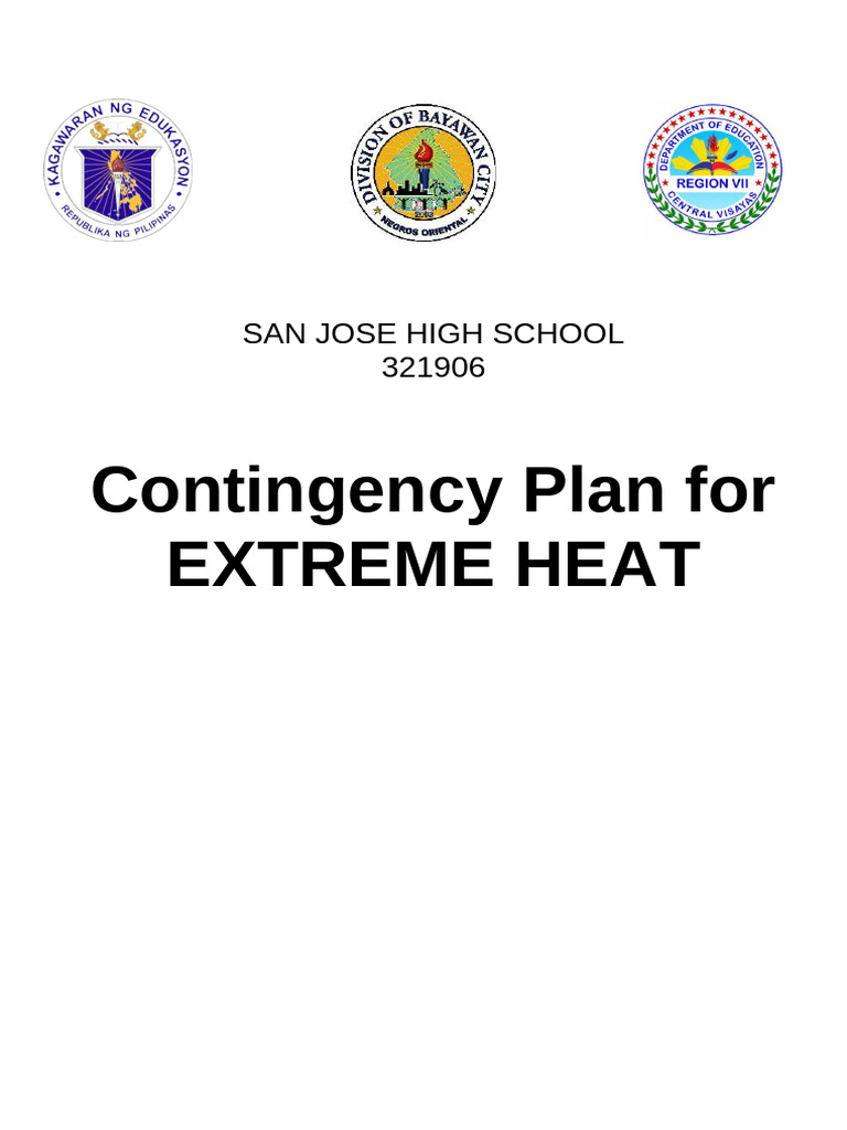 School Contingency Plan For Extreme Heat | PDF | Climate Change | Heat Wave