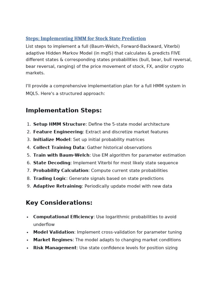 Baum-Welch Training Algorithm | PDF | Applied Mathematics | Software Engineering