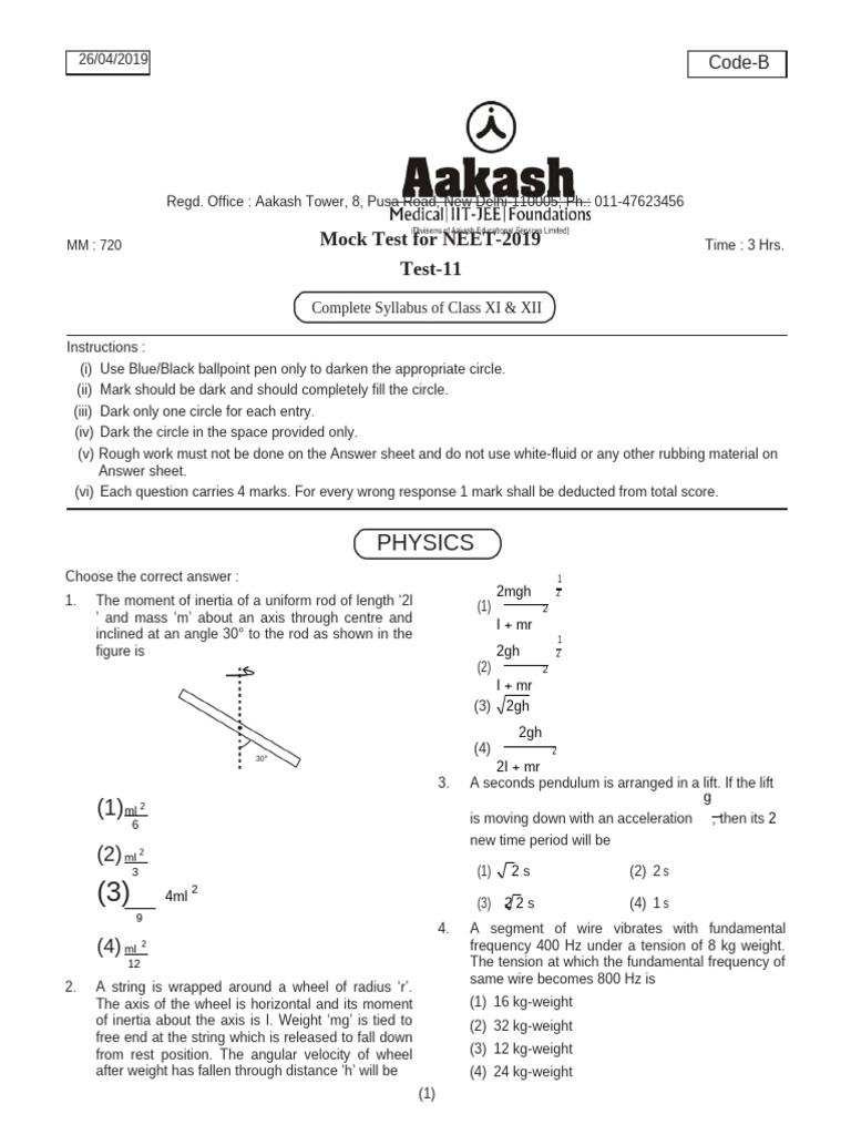 AKASH 3 | PDF | Physical Quantities | Physical Phenomena