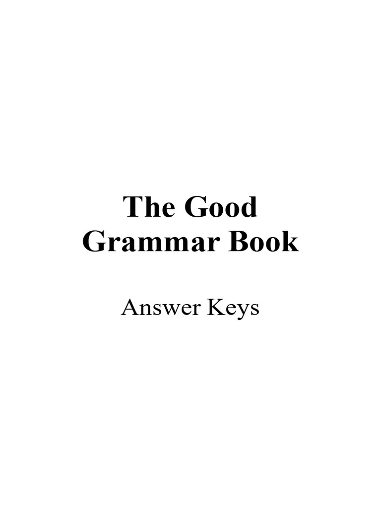 4. the Good Grammar Book (Cover) | PDF