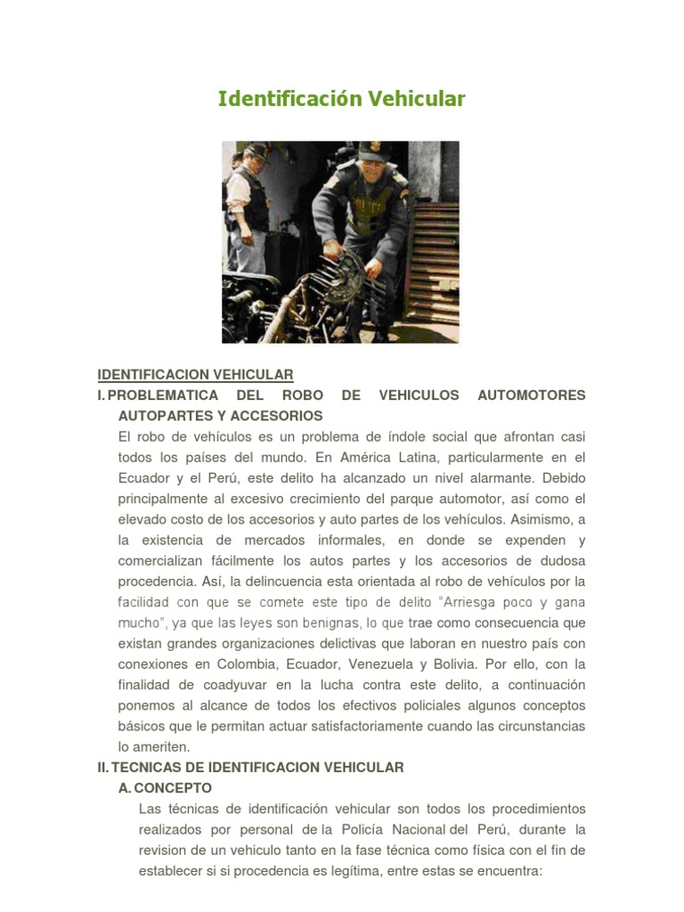 Identificación vehicular: claves para reconocer NIV, VIN y evitar robos ...