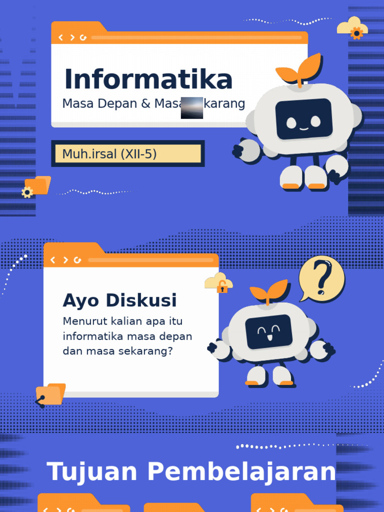 Presentasi Pendidikan Tentang Materi Informatika Biru Ilustrasi ...