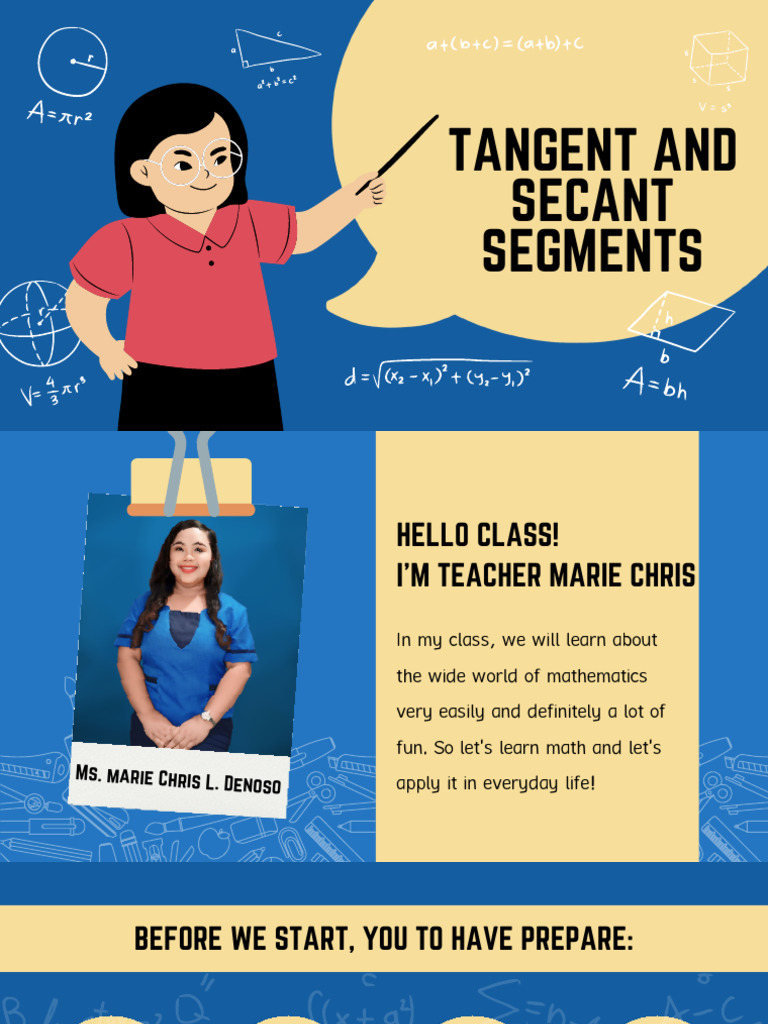Tangent and Secant Segments Theorem | PDF | Circle | Tangent