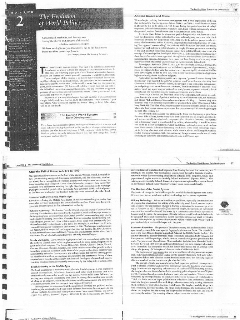 Evolution of World Politics | PDF | Cold War | Citizenship