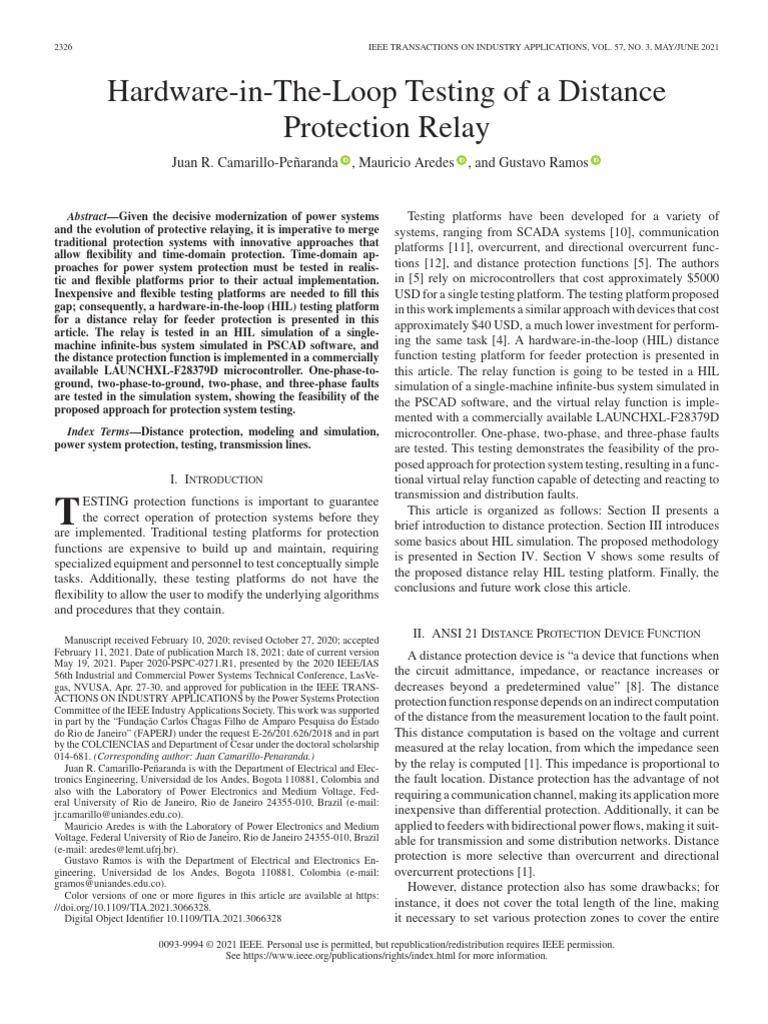 HIL Testing for Distance Protection Relay | PDF | Electrical Impedance ...