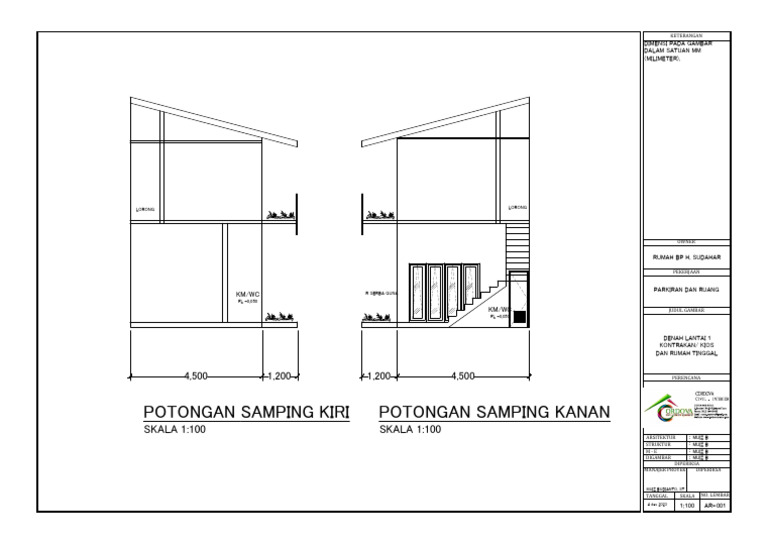 Layout Rumah B H Dahar | PDF