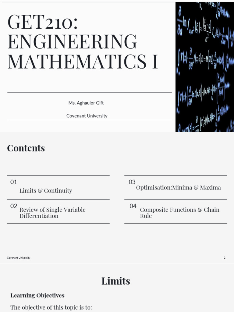 Understanding Limits in Engineering | PDF | Limit (Mathematics ...
