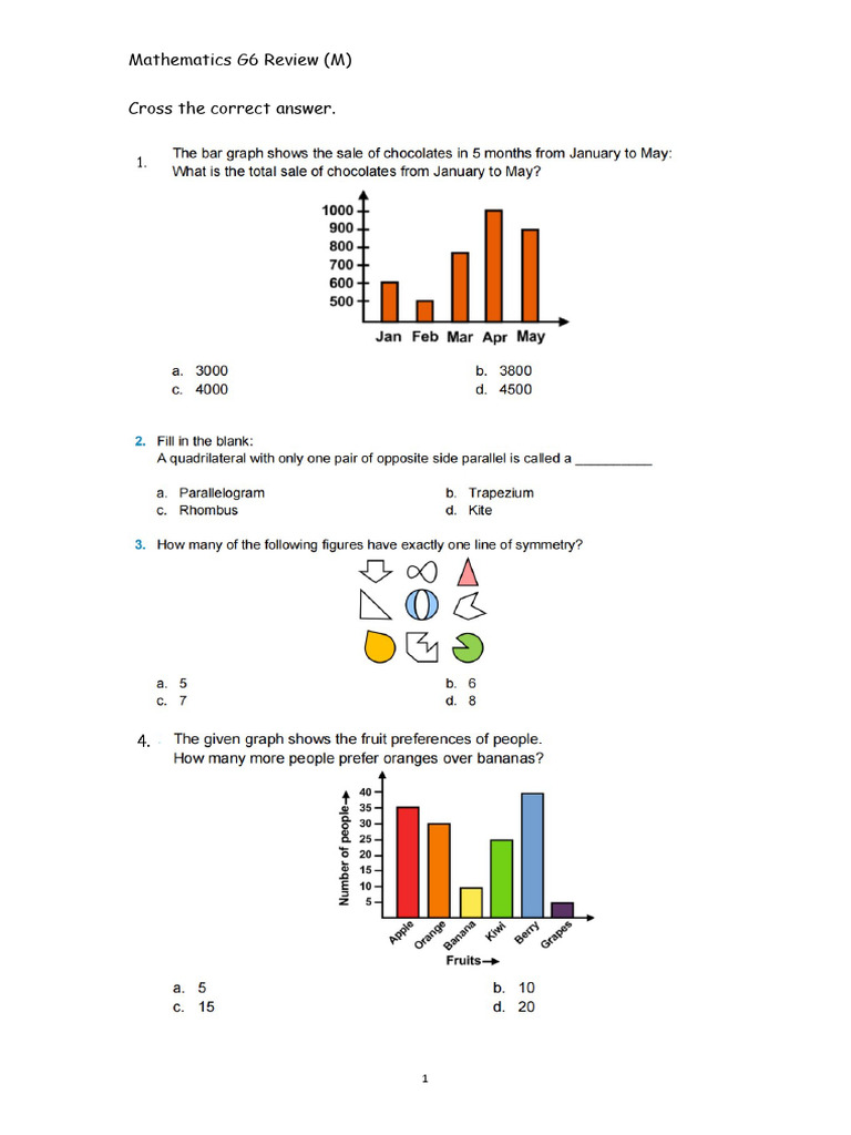 Mathematics G6 Review M PDF | PDF