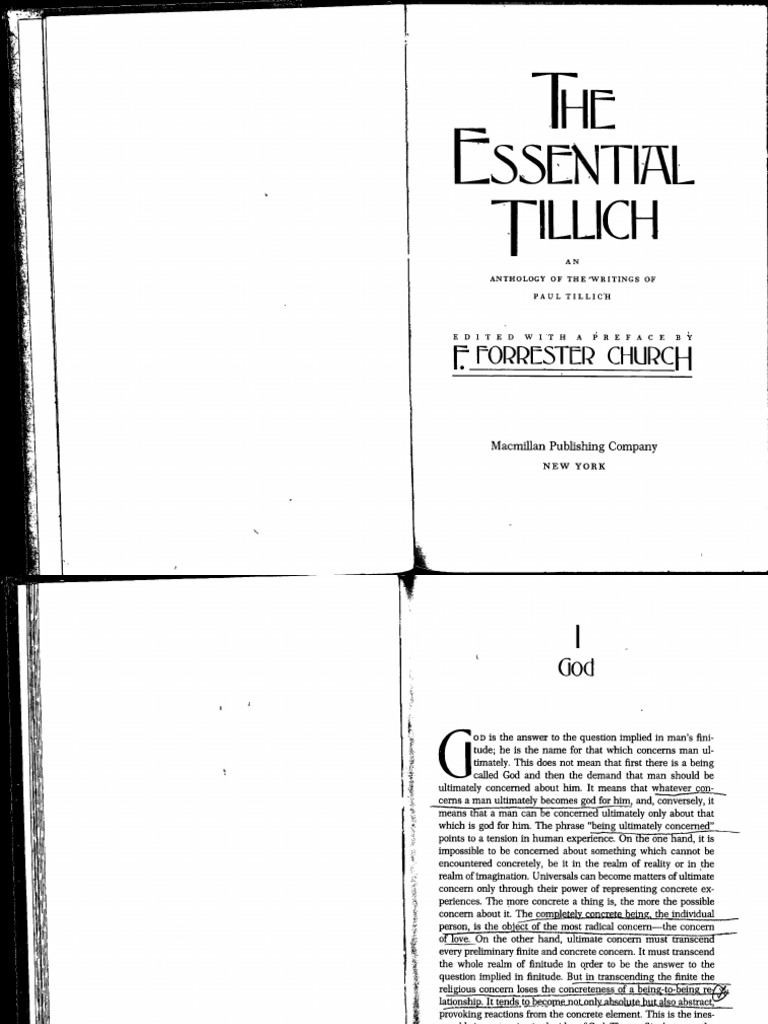 Tillich, Dynamics of Faith Ch. 1 | PDF