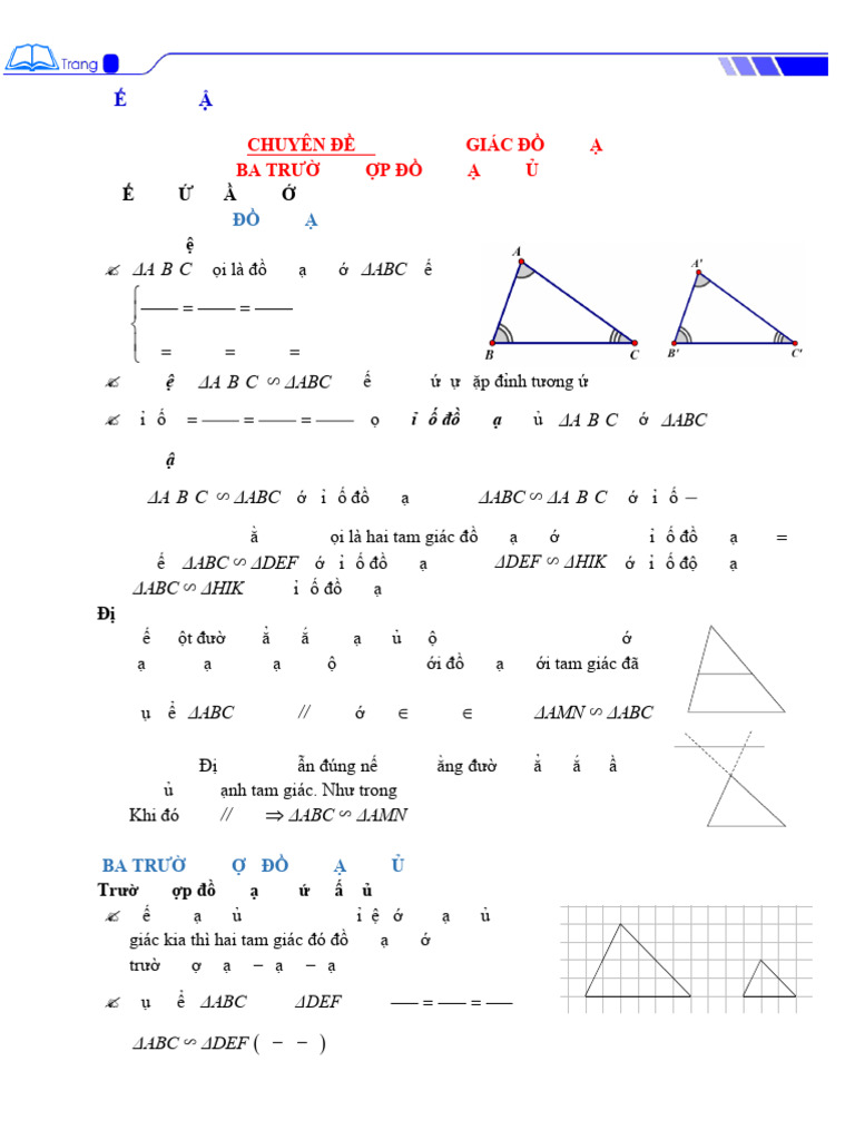Cđ5 - Hai Tam Giác Đ NG D NG Và Ba Trư NG H P Đ NG D NG C A Tam Giác | PDF