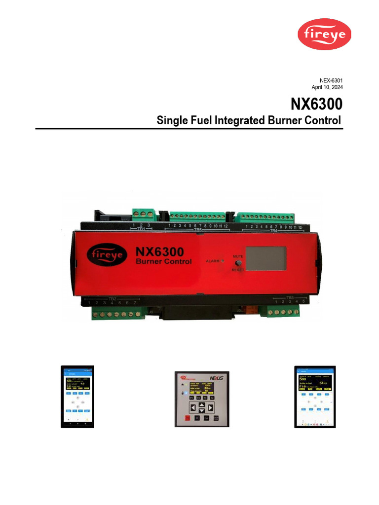 Fireye NX6300 Integrated Burner Control | PDF | Servomechanism | Sensor
