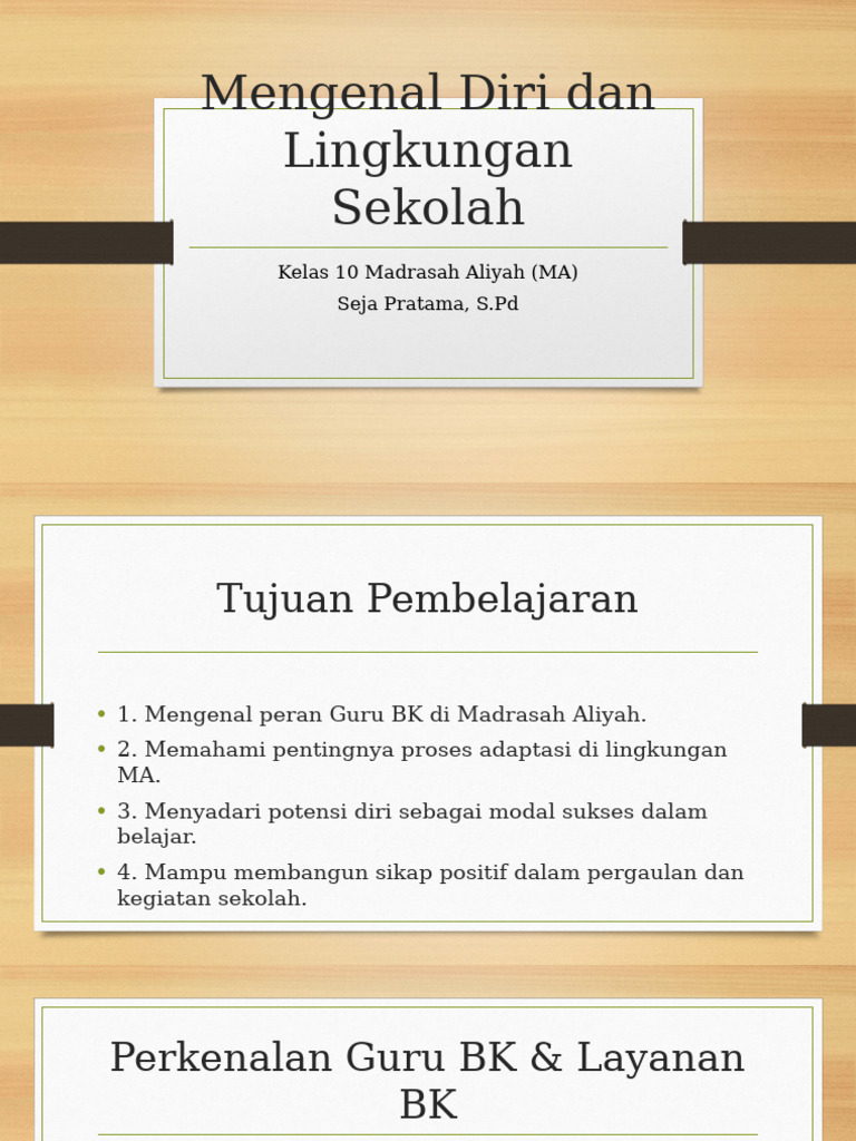 Materi Lengkap Pertemuan Pertama Guru BK Kelas 10 MA | PDF