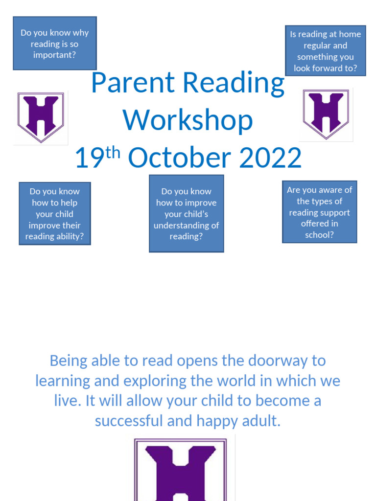 Parent Workshop on Enhancing Reading Skills | PDF | Reading ...