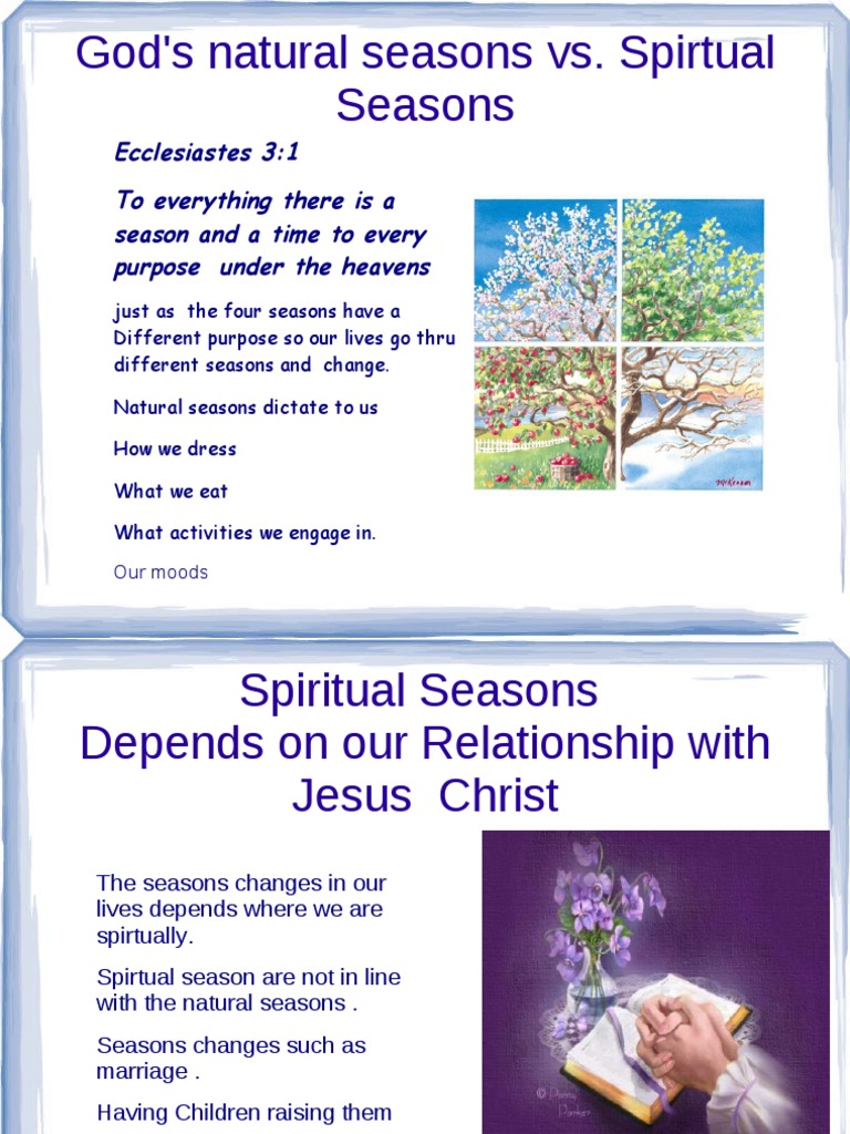 God's Natural Seasons vs. Spirtual Seasons | PDF | Born Again | Jesus