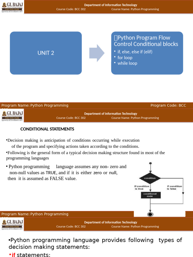 Unit 2 | PDF | Control Flow | Boolean Data Type