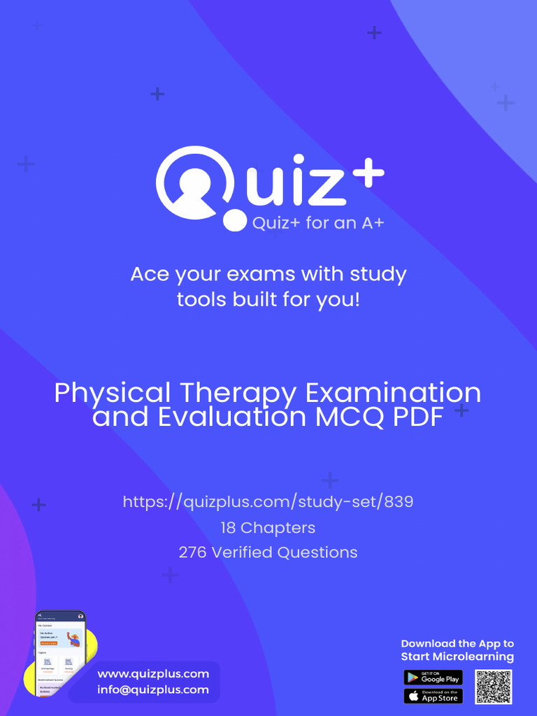 Physical Therapy Exam MCQs PDF Guide | PDF | Physical Therapy | Cancer