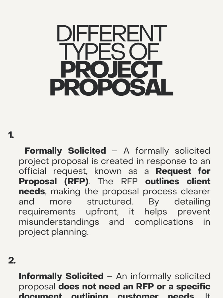 Different Types of Project Proposal | PDF