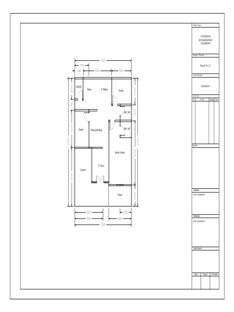 Denah Rumah 10x12 Dua Lantai | PDF
