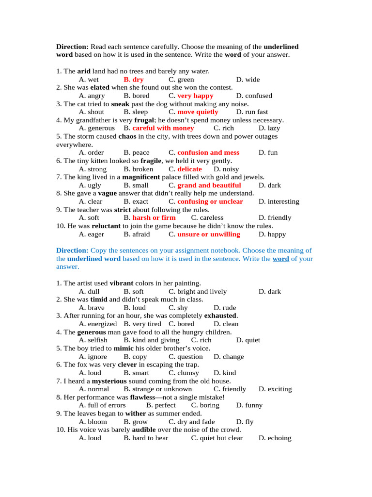 English 5 q1w1 l2 Inferring Meaning of Words Based On Context Clues ...