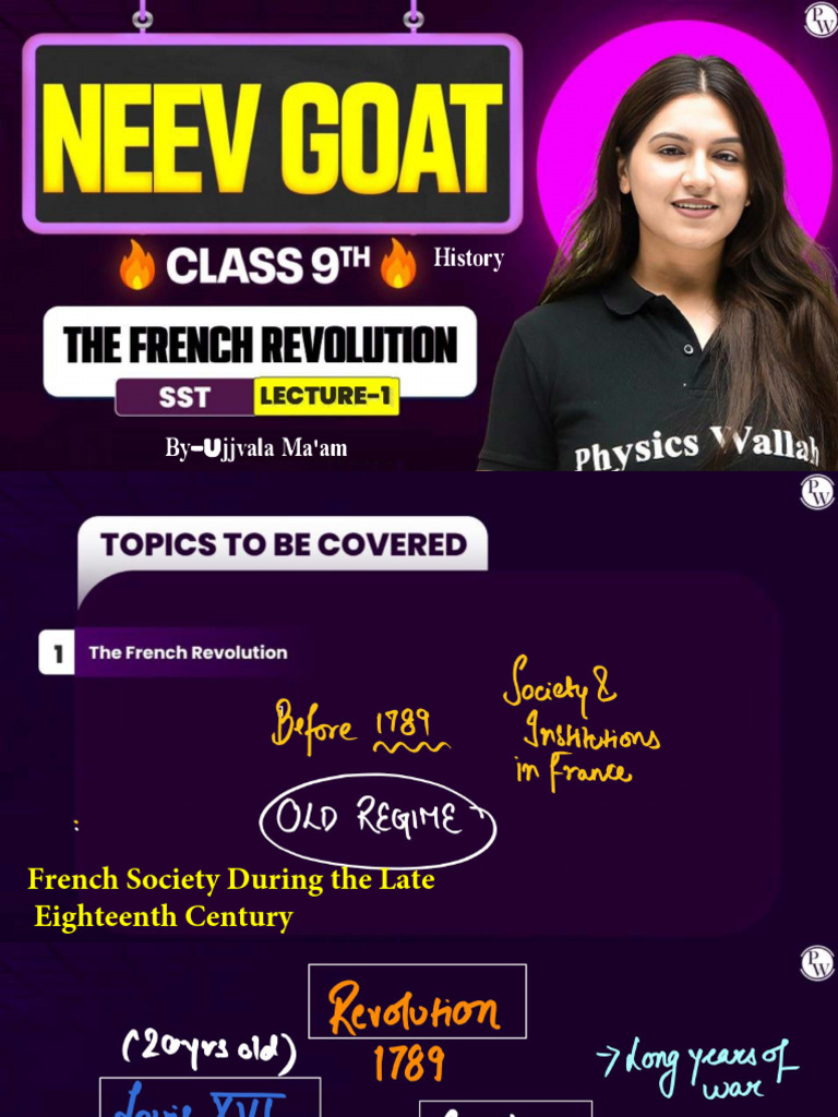 History - The French Revolution 01 Class Notes PDF | PDF