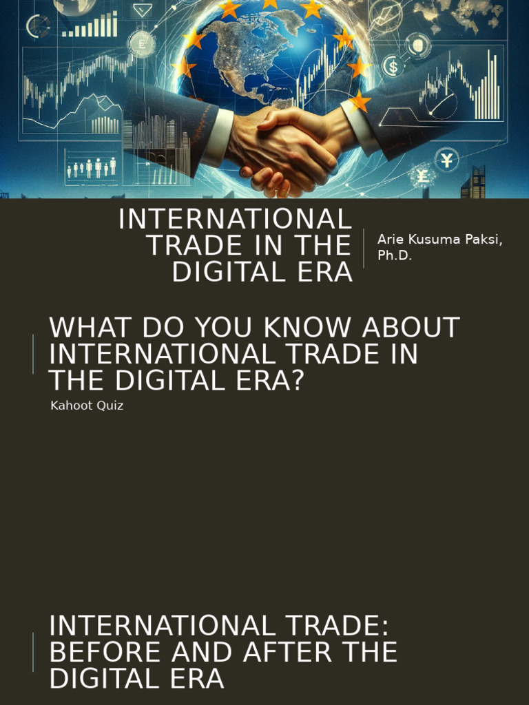 Meeting 3 - International Trade in The Digital Era | PDF | Trade ...