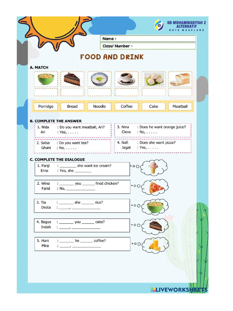 Worksheet 1204095 | PDF