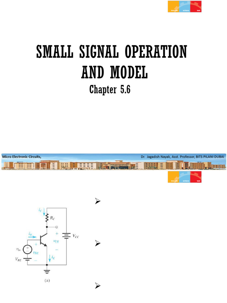 Small Signal Operation in BJTs | PDF | Electrical Circuits | Computer ...
