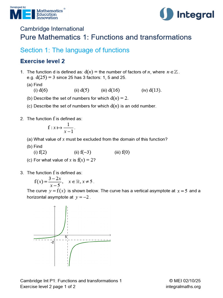 General Functions Exercise Level 2 | PDF