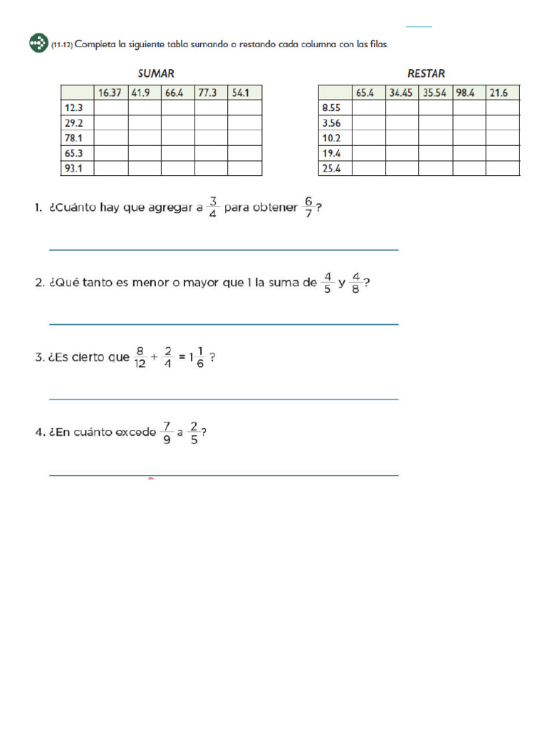 Matemáticas Octubre | PDF