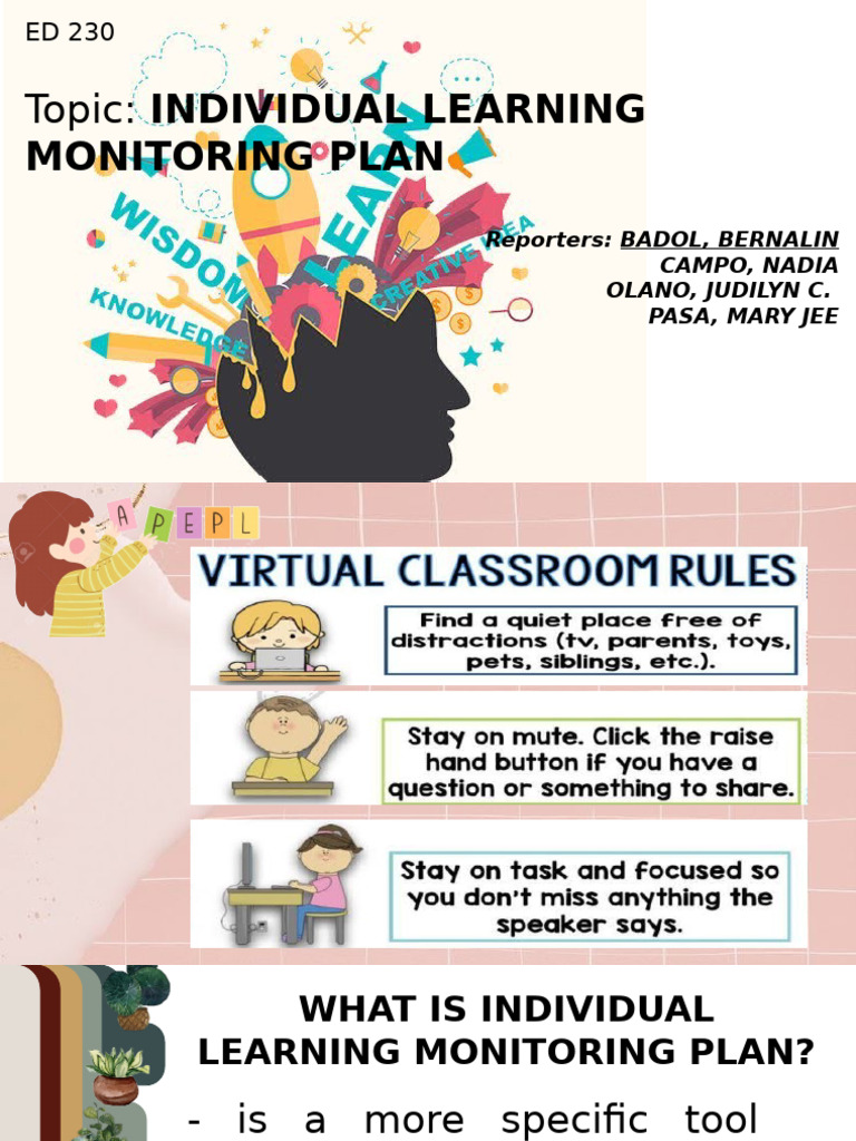 Individual Learning Monitoring Plan Guide | PDF | Learning ...