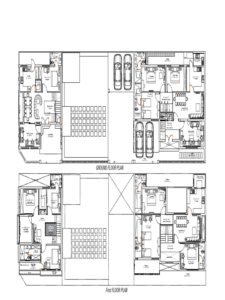 Detailed Ground and First Floor Plans | PDF | Interior Design | Home
