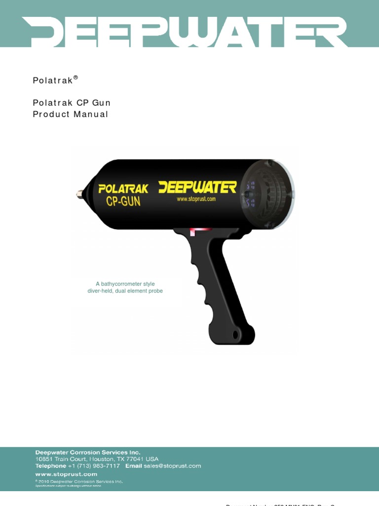 Baticorrometro Polatrak Deepwater-Manual de Operacion | PDF | Personal ...