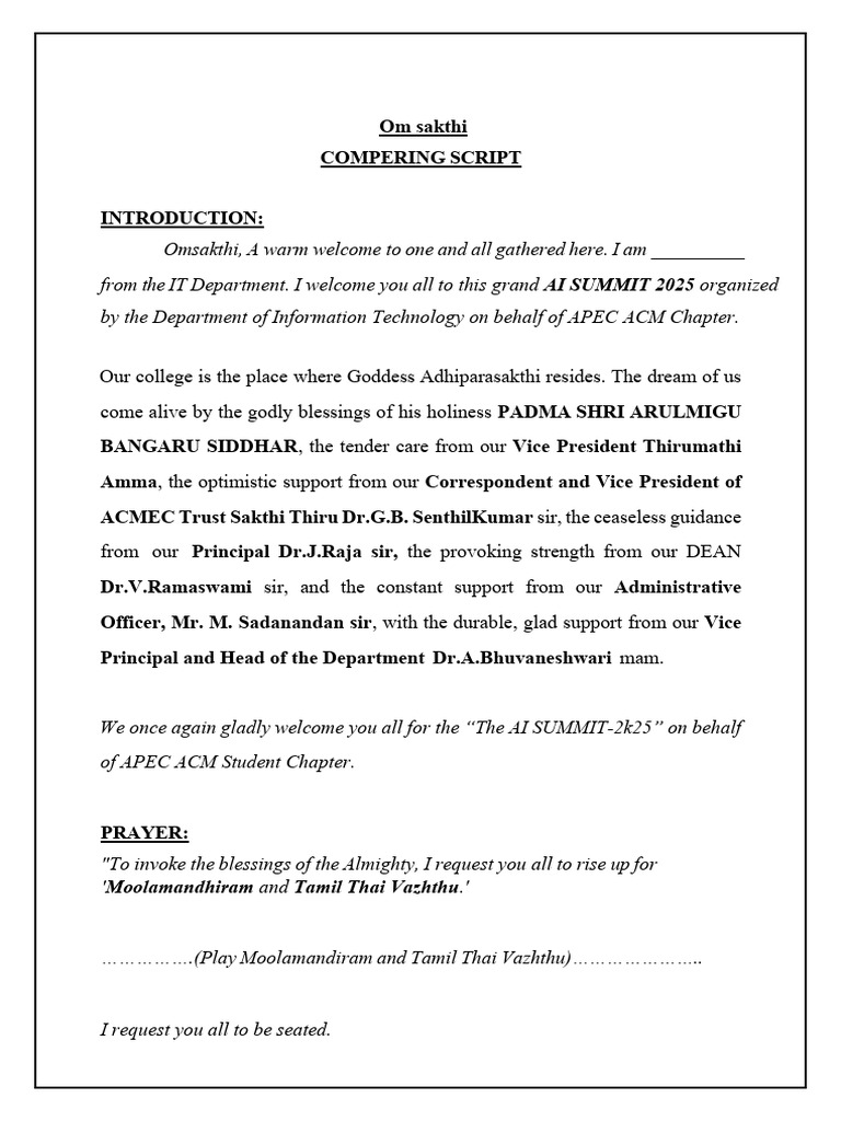 Revised Script (AI SUMMIT 2K25) | PDF | Artificial Intelligence | Intelligence (AI) & Semantics