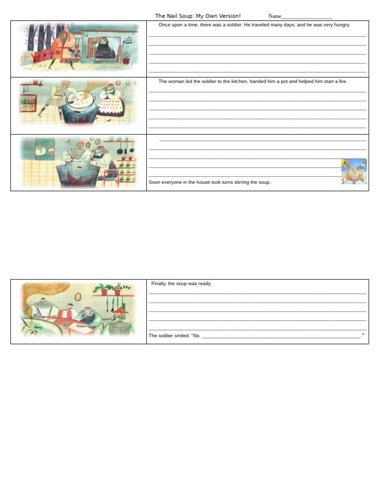 The Nail Soup - Free Writing | PDF