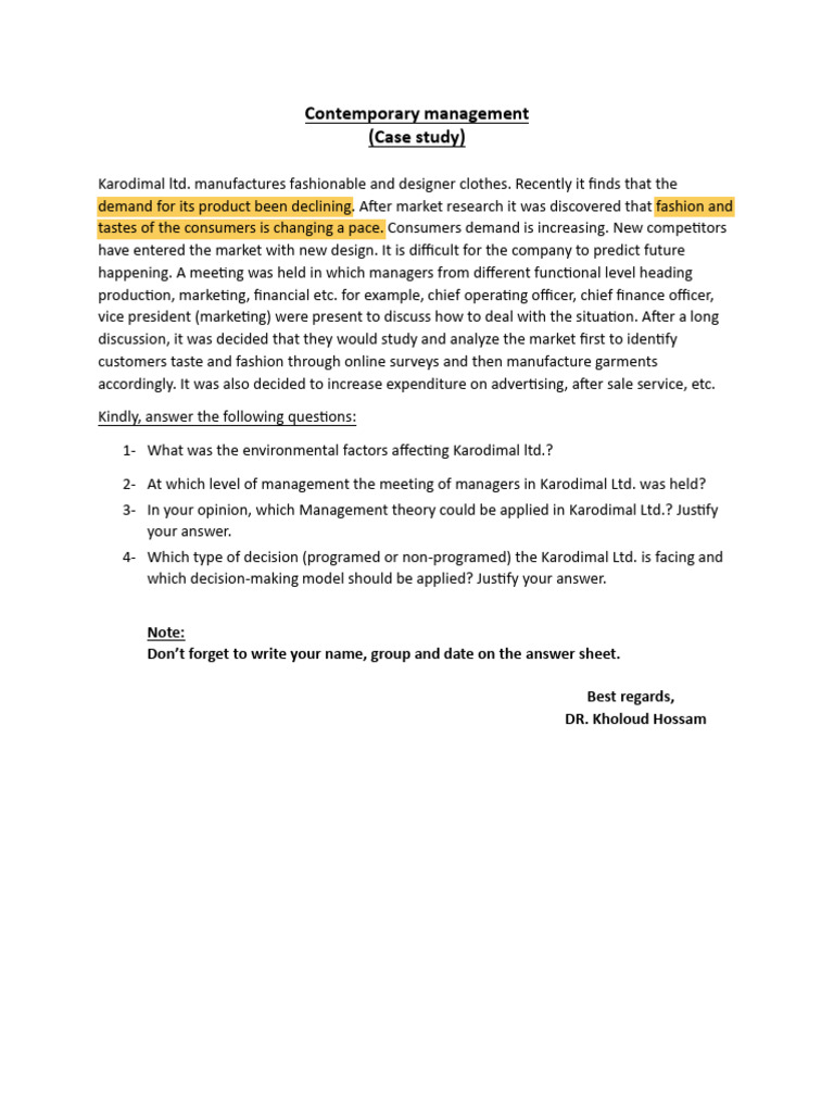 Mid-Term Case Study - Updated | PDF