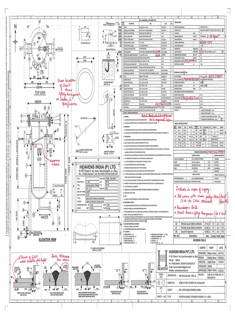 Drawing Marked For Revision IOCL | PDF