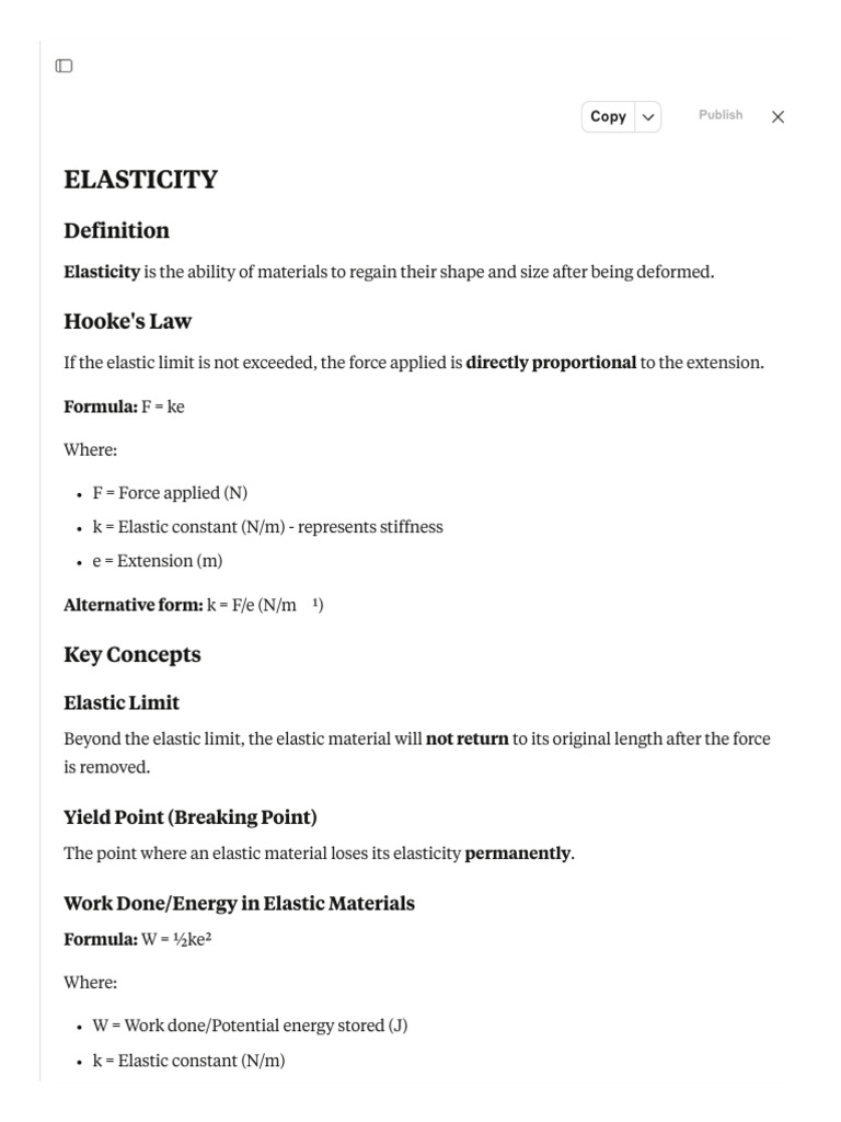 Elasticity Lesson Design - Claude | PDF | Elasticity (Physics) | Young ...