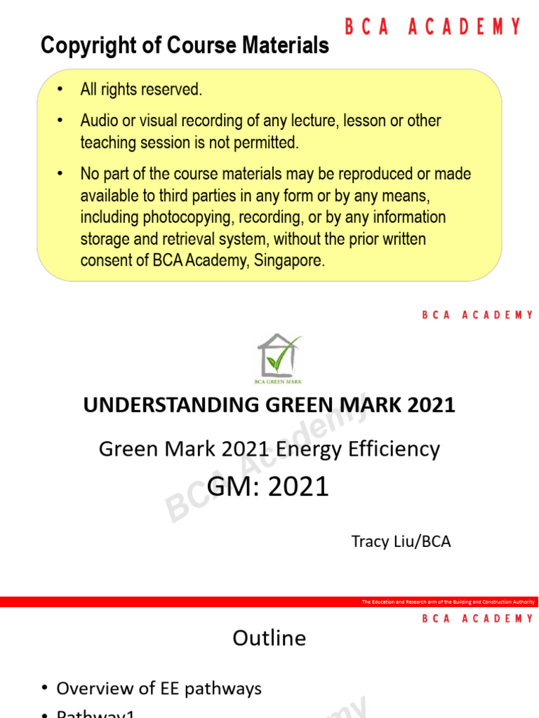 Understanding Green Mark 2021 EE Pathways | PDF