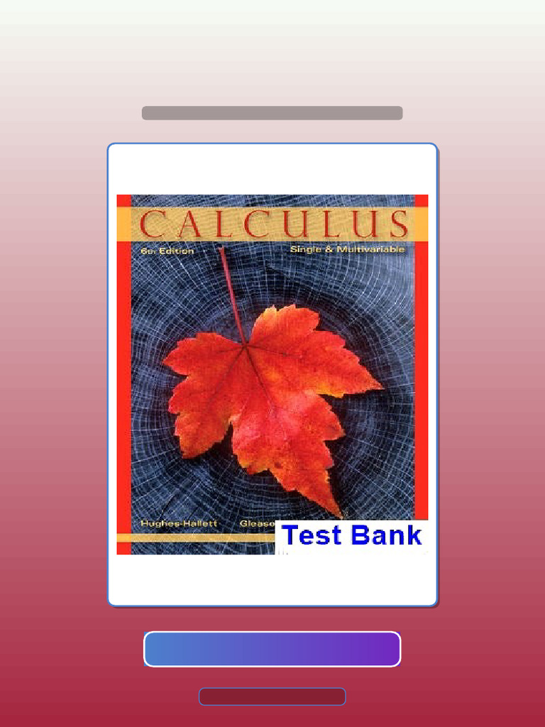 Get PDF of Calculus Single and Multivariable 6th Edition HughesHallett ...
