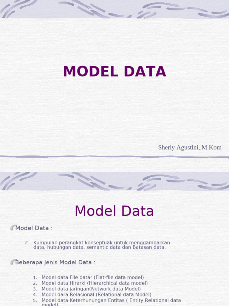 Chapter 5 - Model Data Dalam Basis Data | PDF