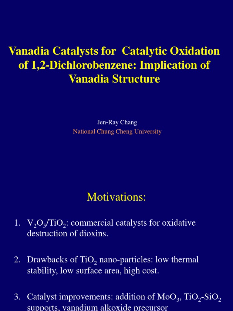 Effects of Vanadia Structure For DCB Oxidation | PDF | Titanium Dioxide ...