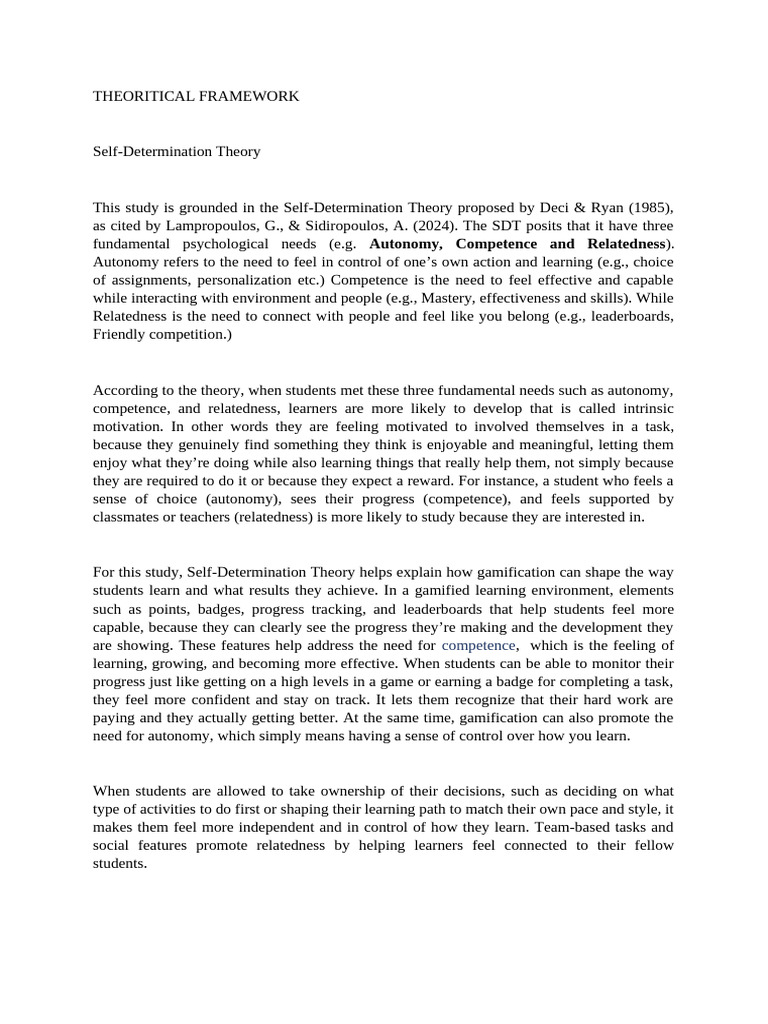 Self Determination Theory | PDF | Psychological Schools | Psychological Concepts
