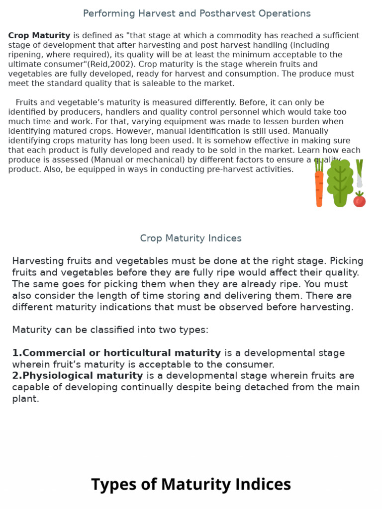 1 Determining Crop Maturity | PDF