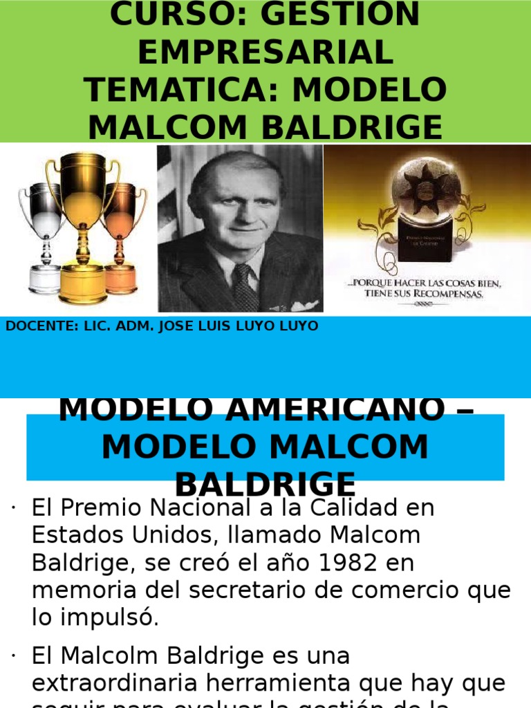 3ra Semana Modelo Malcom Baldrige | PDF | Recursos humanos | Liderazgo