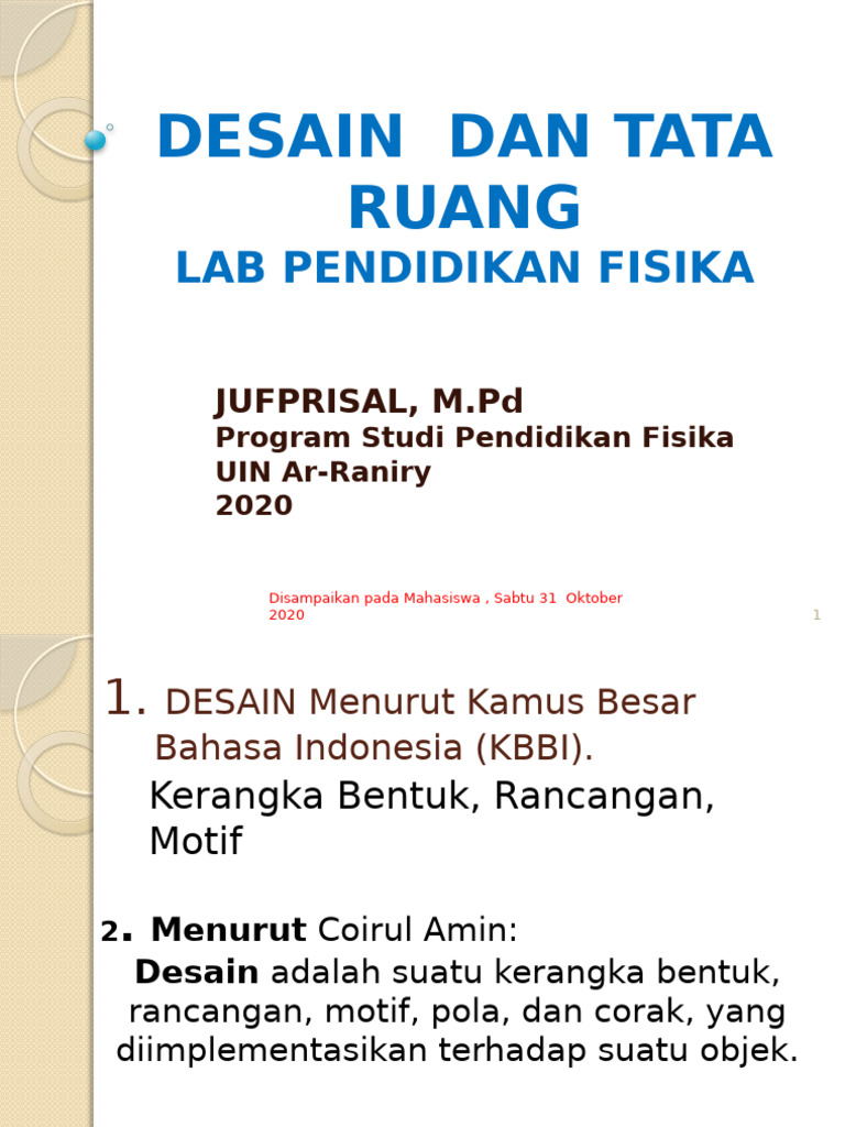 Desain dan Tata Ruang Lab Fisika | PDF