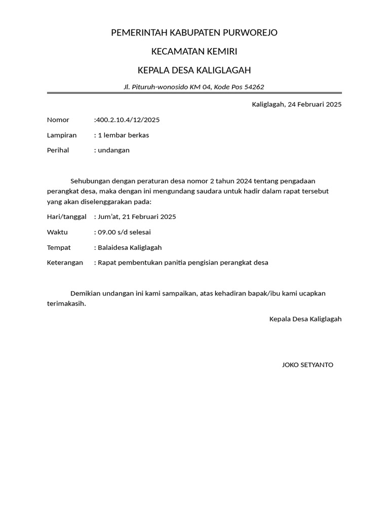 Contoh Undangan | PDF