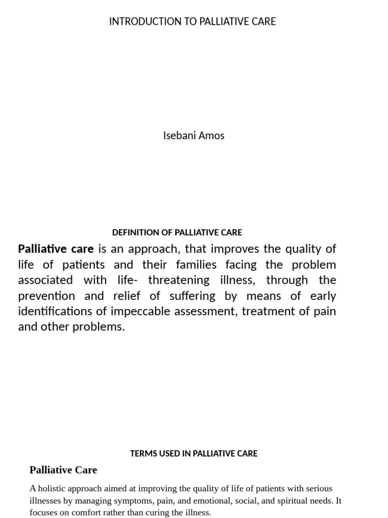 Understanding Palliative Care Essentials | PDF | Palliative Care | End ...